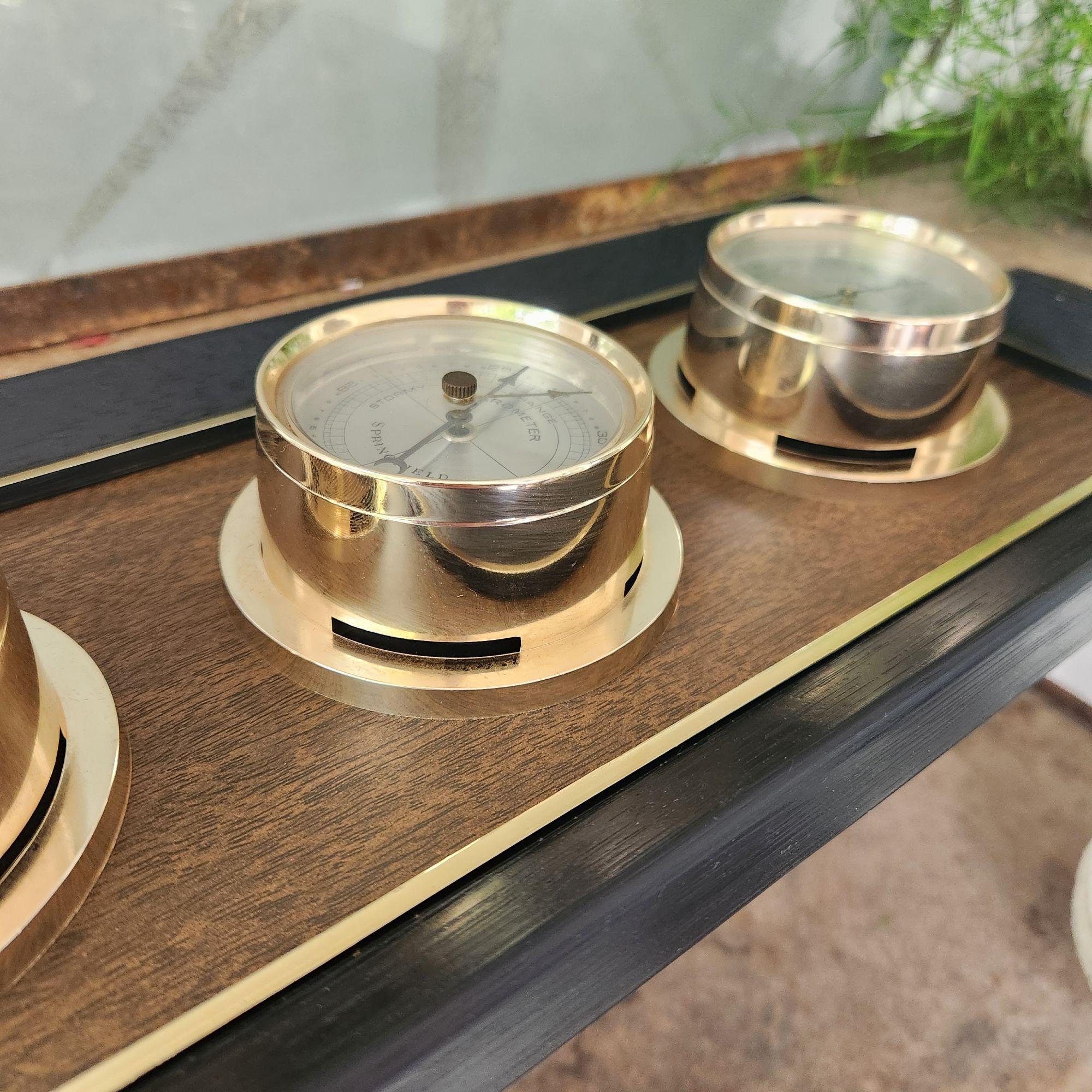 Vintage Springfield Thermometer Barometer Humidity Meter 17 Wall ...