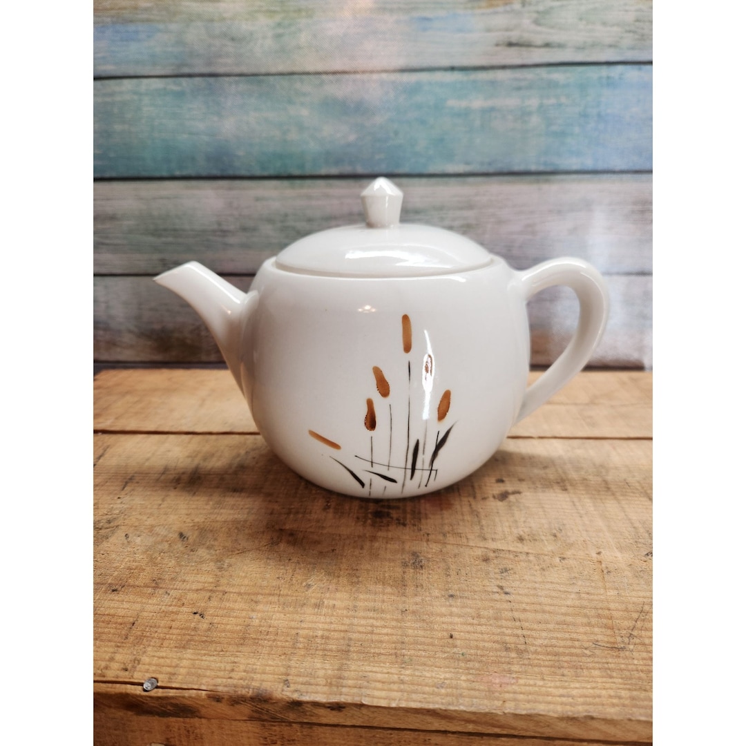 Sears and Roebuck Cat Tail Teapot Vitrified China Vintage - Etsy