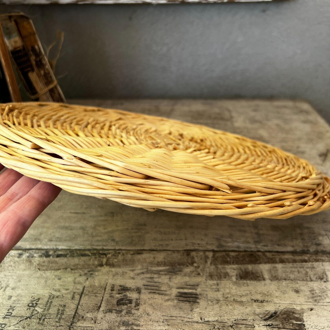 Set of 5 Vintage Wicker Round Trays Boho Home Decor 14, 16, and 18 ...