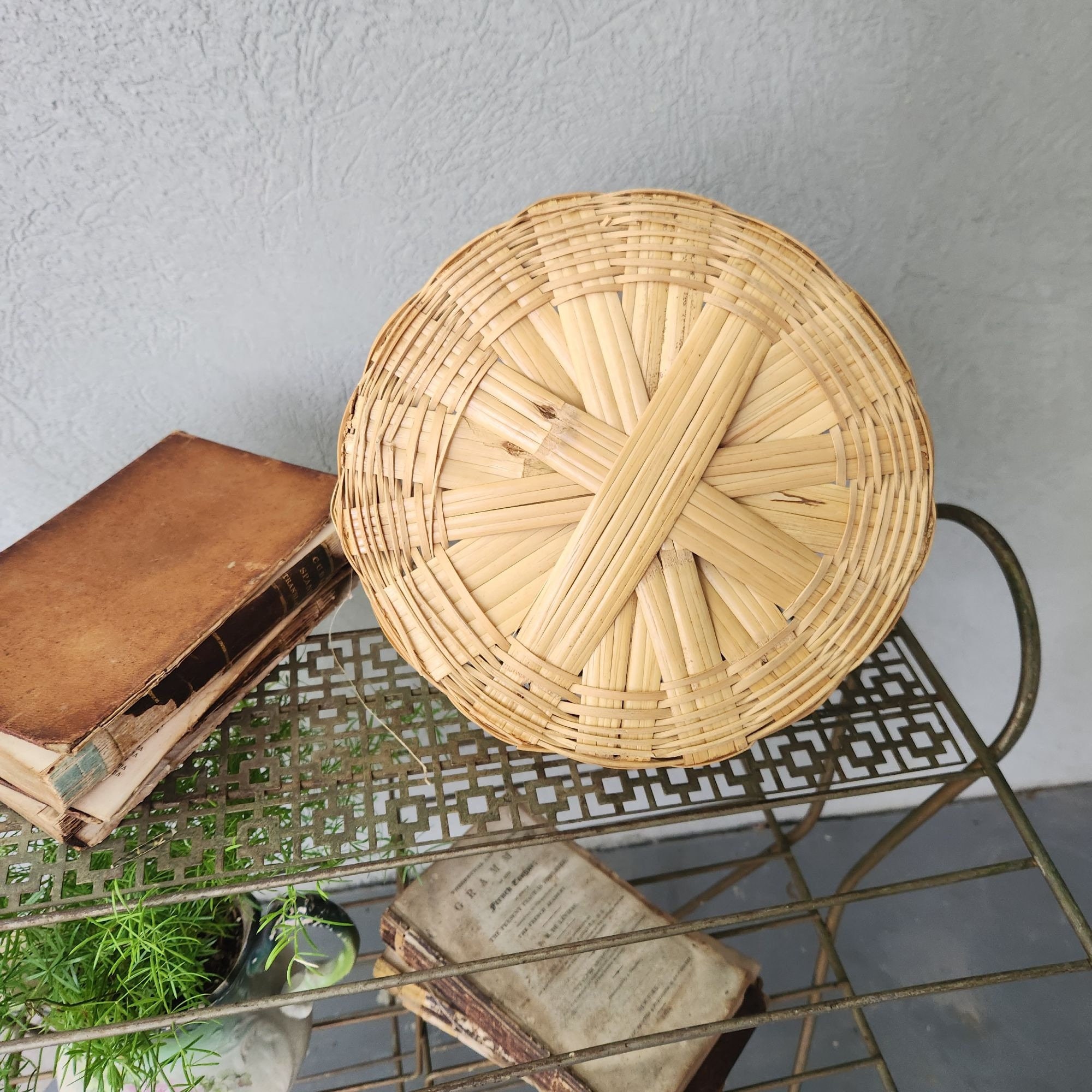 Vintage Mexican Easter Basket Handcrafted Easter Decor Colorful Woven ...