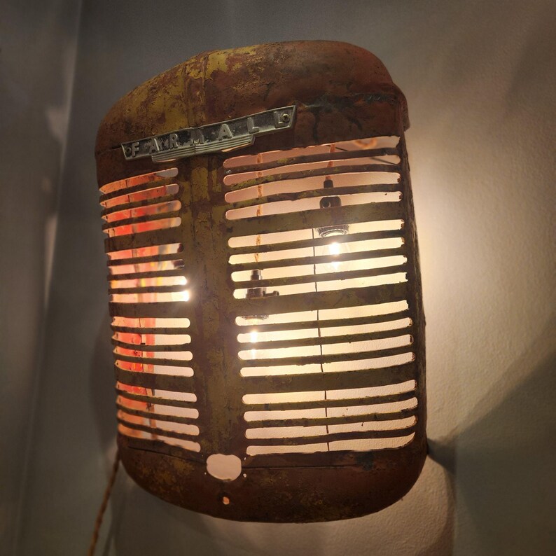 Vintage Farmall Tractor Grille Wall Light Decor - Etsy