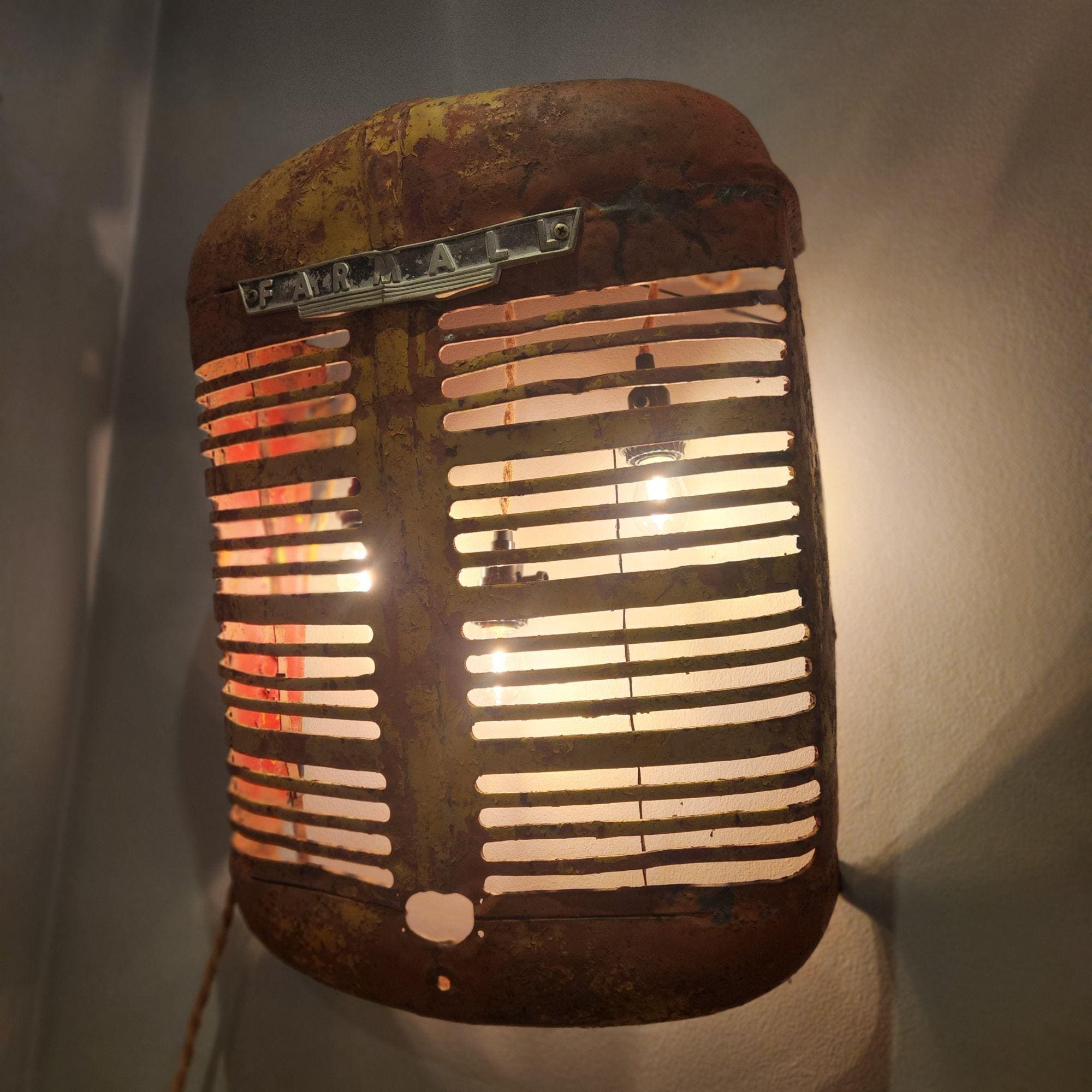 Vintage Farmall Tractor Grille Wall Light Decor - Etsy
