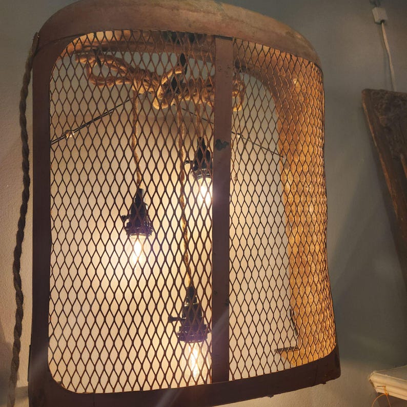 Allis Chalmers Industrial Style Tractor Grill Light Fixture With Edison ...