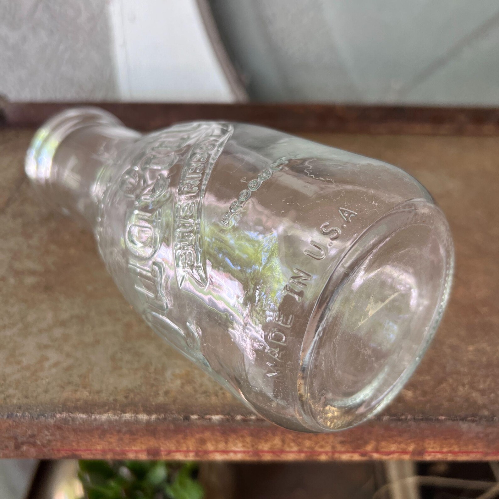 Vintage Weaver Quality Blue Ribbon Glass Milk Bottle Retro Dairy ...