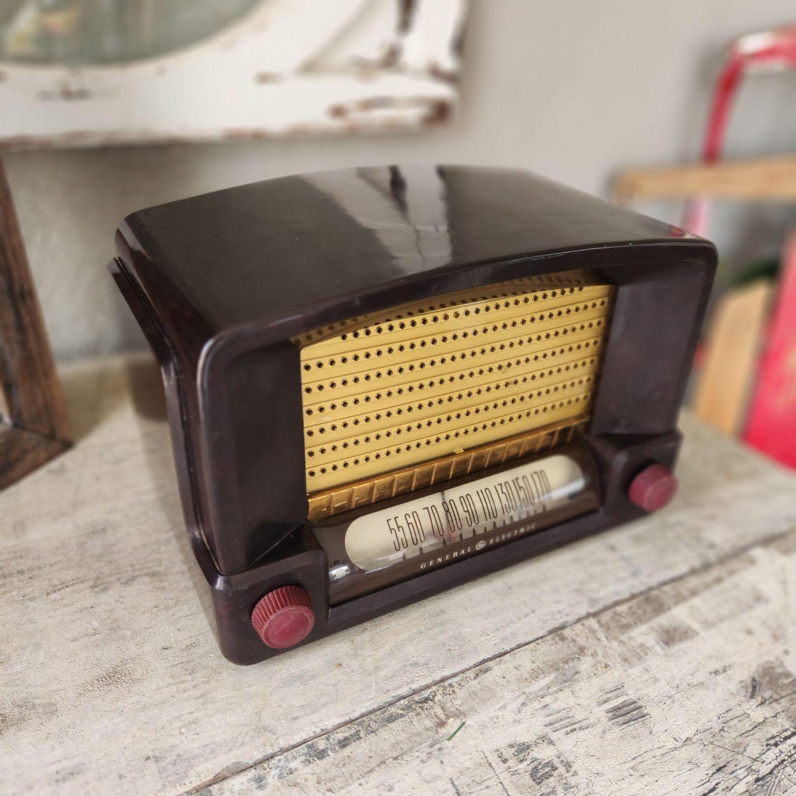 1940s GE Radio Retrofitted With Bluetooth Vintage Upcycled Bluetooth ...