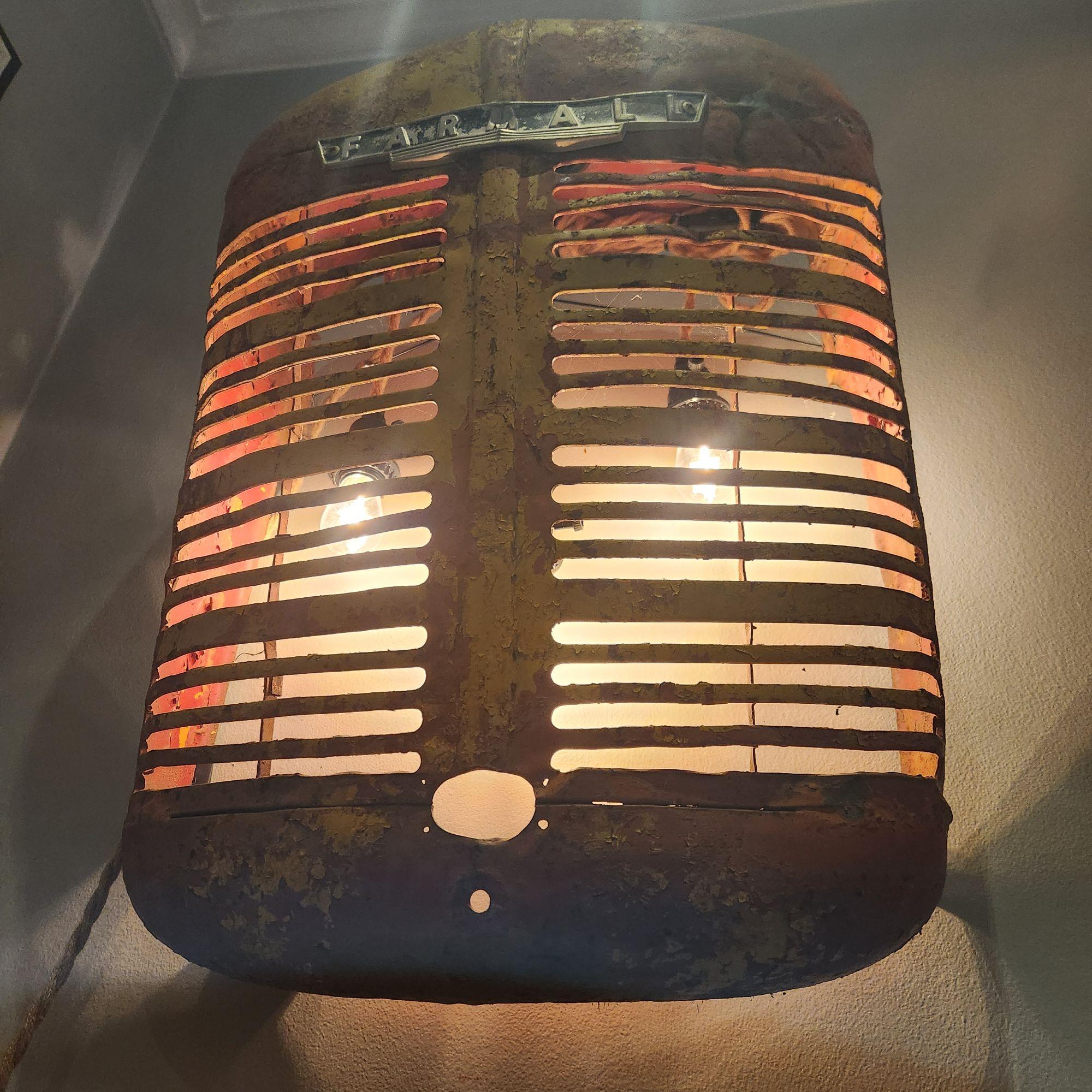 Vintage Farmall Tractor Grille Wall Light Decor - Etsy