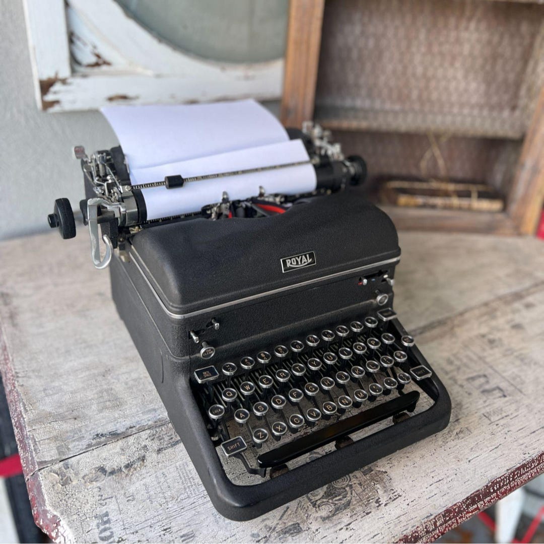 1940s Black Royal Magic Margin Typewriter Working Touch Control With ...