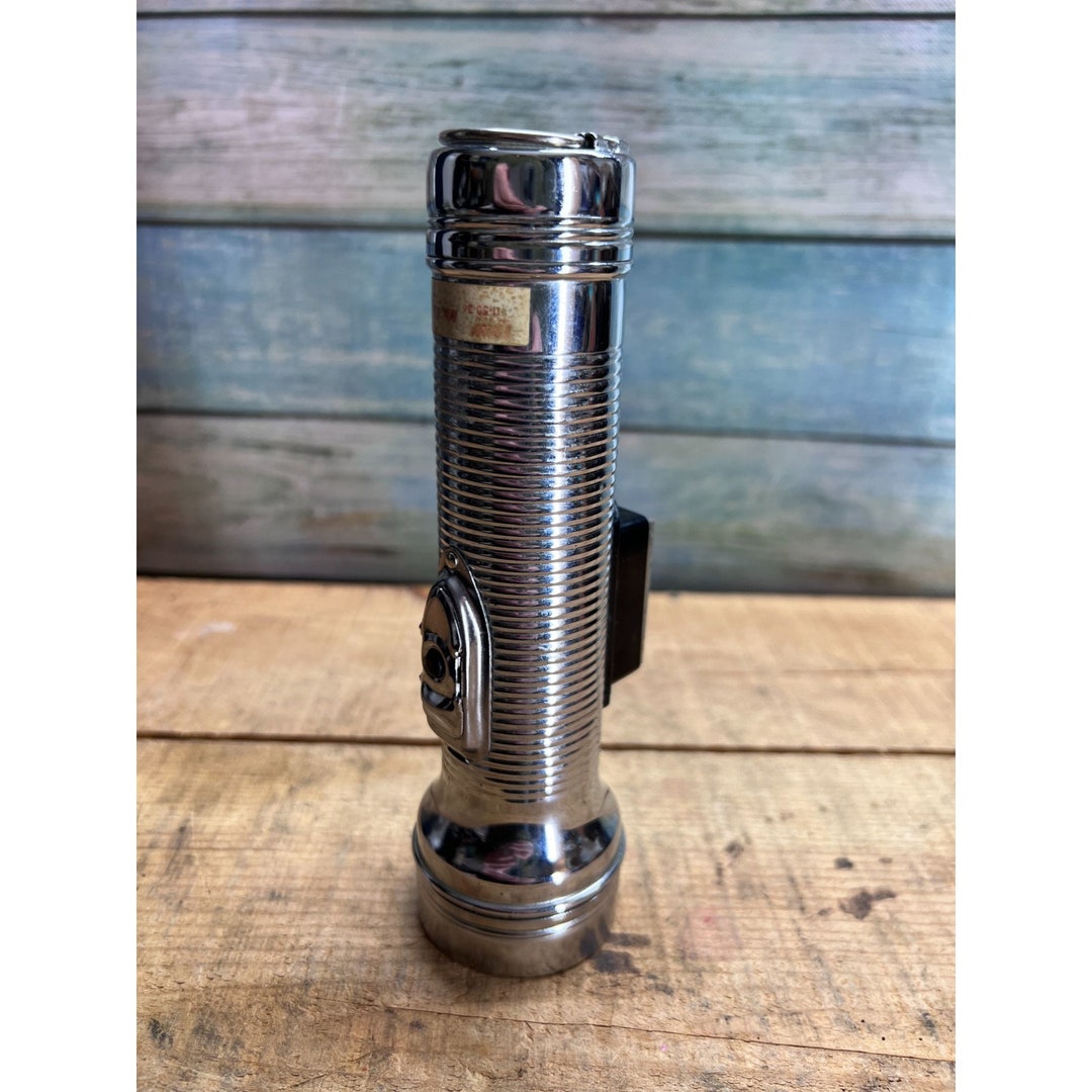 Vintage Silver Flashlight - Made in USA - Works! - Etsy