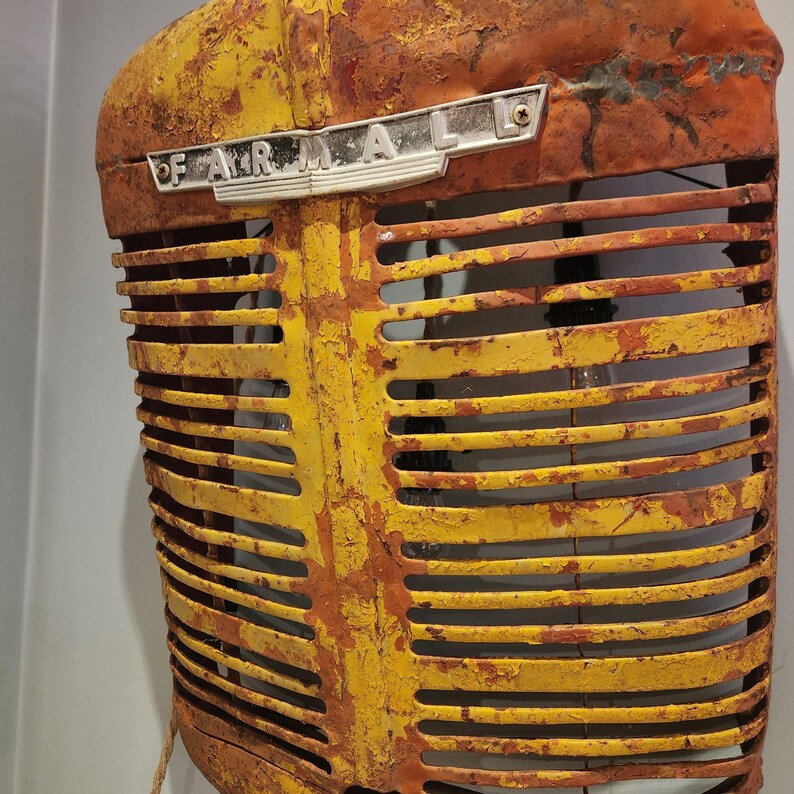 Vintage Farmall Tractor Grille Wall Light Decor - Etsy