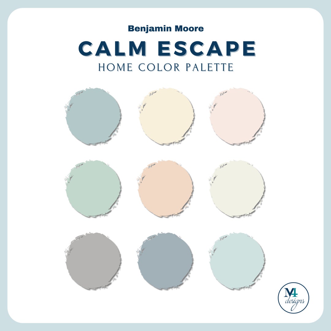 Relaxing Color Palette for Home Interior Paint Palette for Benjamin ...