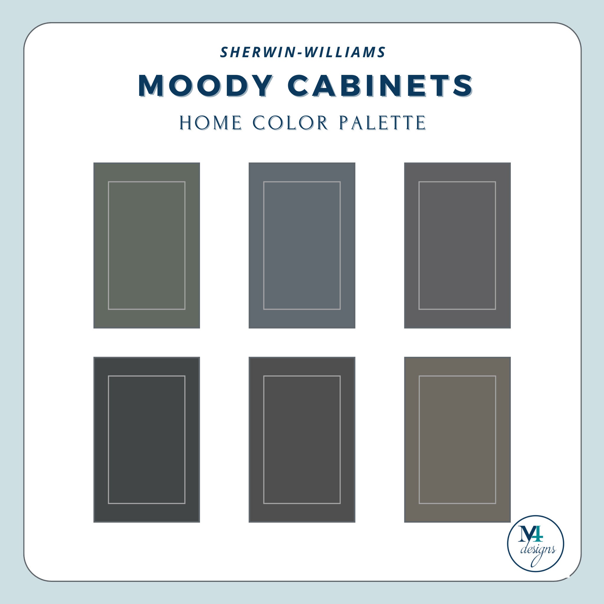 Sherwin Williams Cabinet Paint Color Palette (digital Download) - Etsy