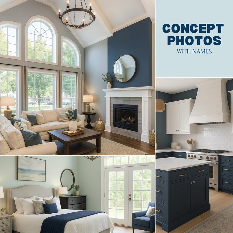 Stormy Seas Paint Palette: Sherwin Williams Coastal Colors (digital ...
