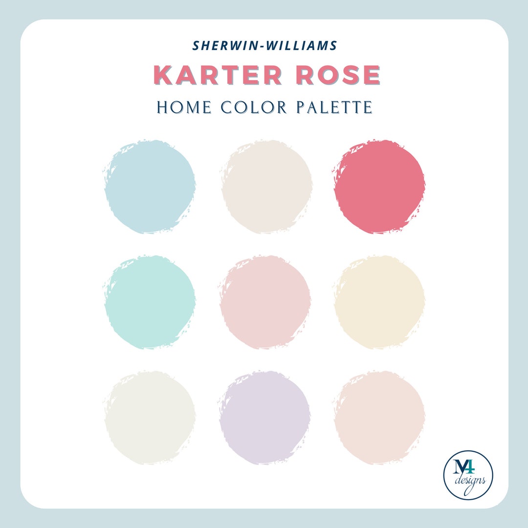 Girls Room Color Palette Home Interior Paint Sherwin Williams Paint ...