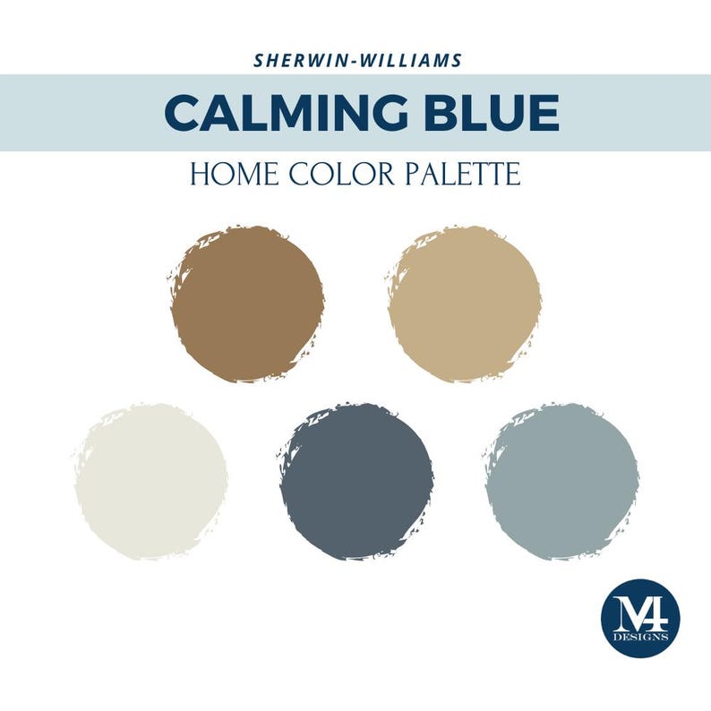 Blue Sherwin Williams Paint Palette: Calming Home Interior Colors ...