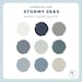 Stormy Seas Color Palette for Home Interior Paint Palette for Sherwin ...