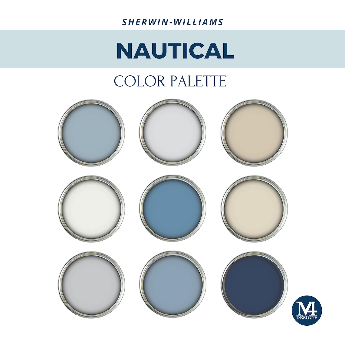 Nautical Home Interior Paint Palette: Blue Sherwin Williams Colors ...