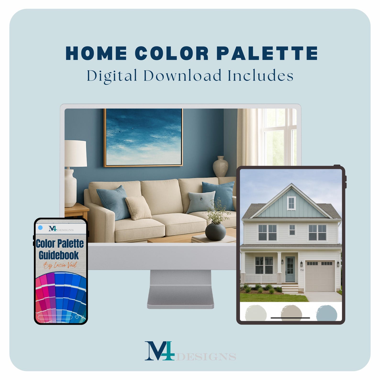 Key West Color Palette: Benjamin Moore Paint Colors (digital Download ...