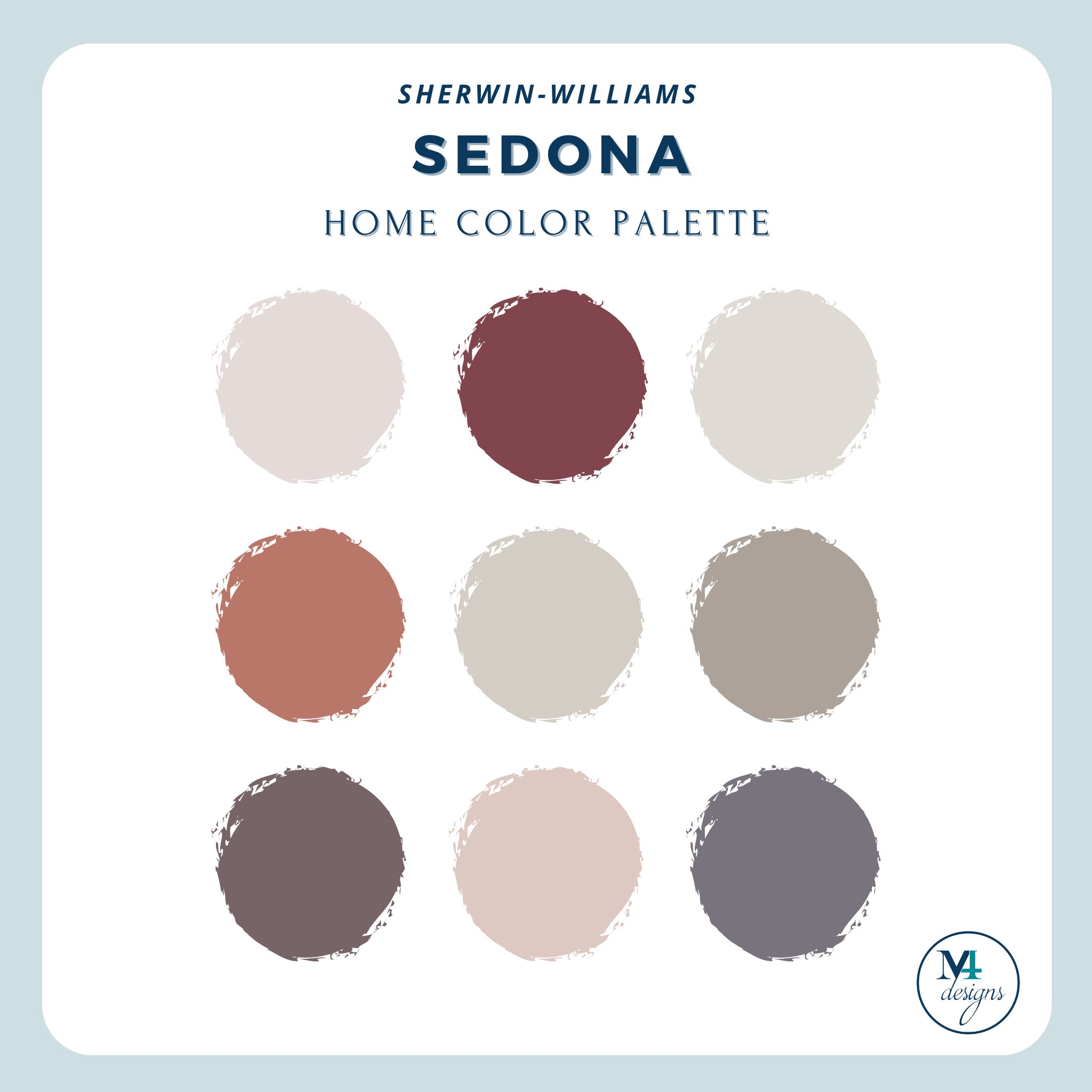Sedona Color Palette for Home Interior Paint Palette for Sherwin ...