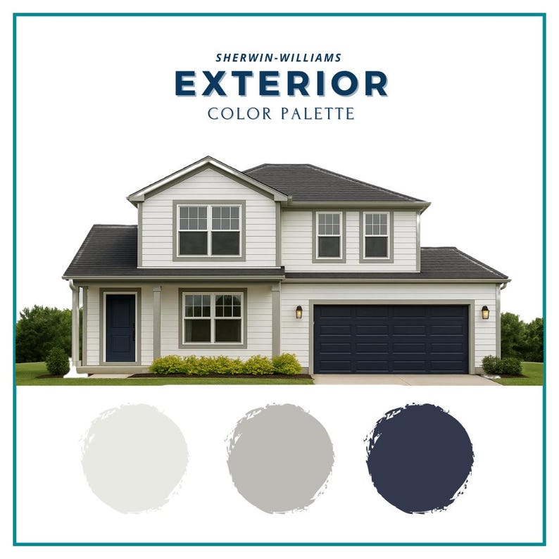 Sherwin Williams Exterior Paint Palette: Gray Home Colors (digital ...