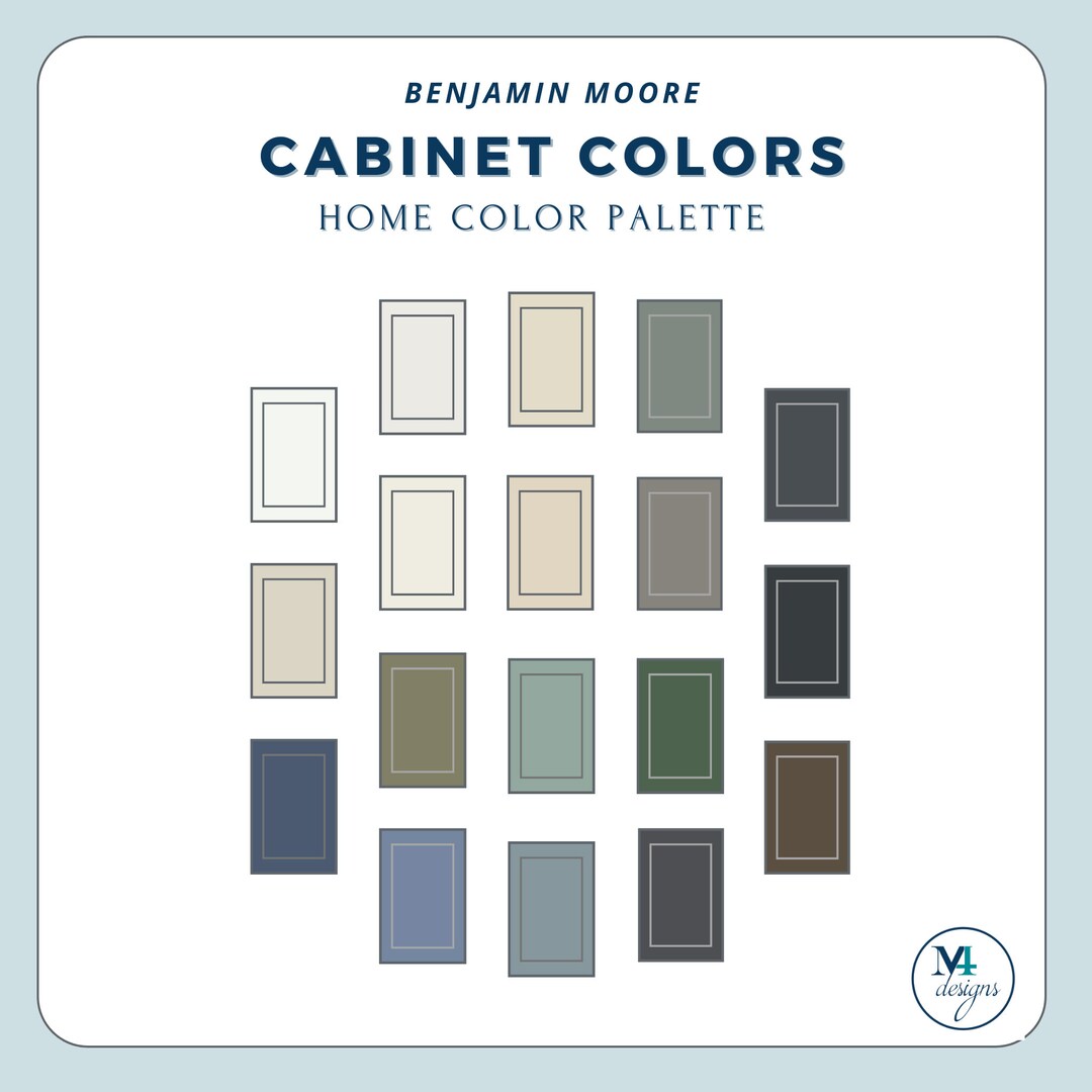 Benjamin Moore Cabinet Paint Palette: Home Interior Colors (digital ...