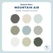 Mountain Air Color Palette for Home Interior Paint Palette for Benjamin ...
