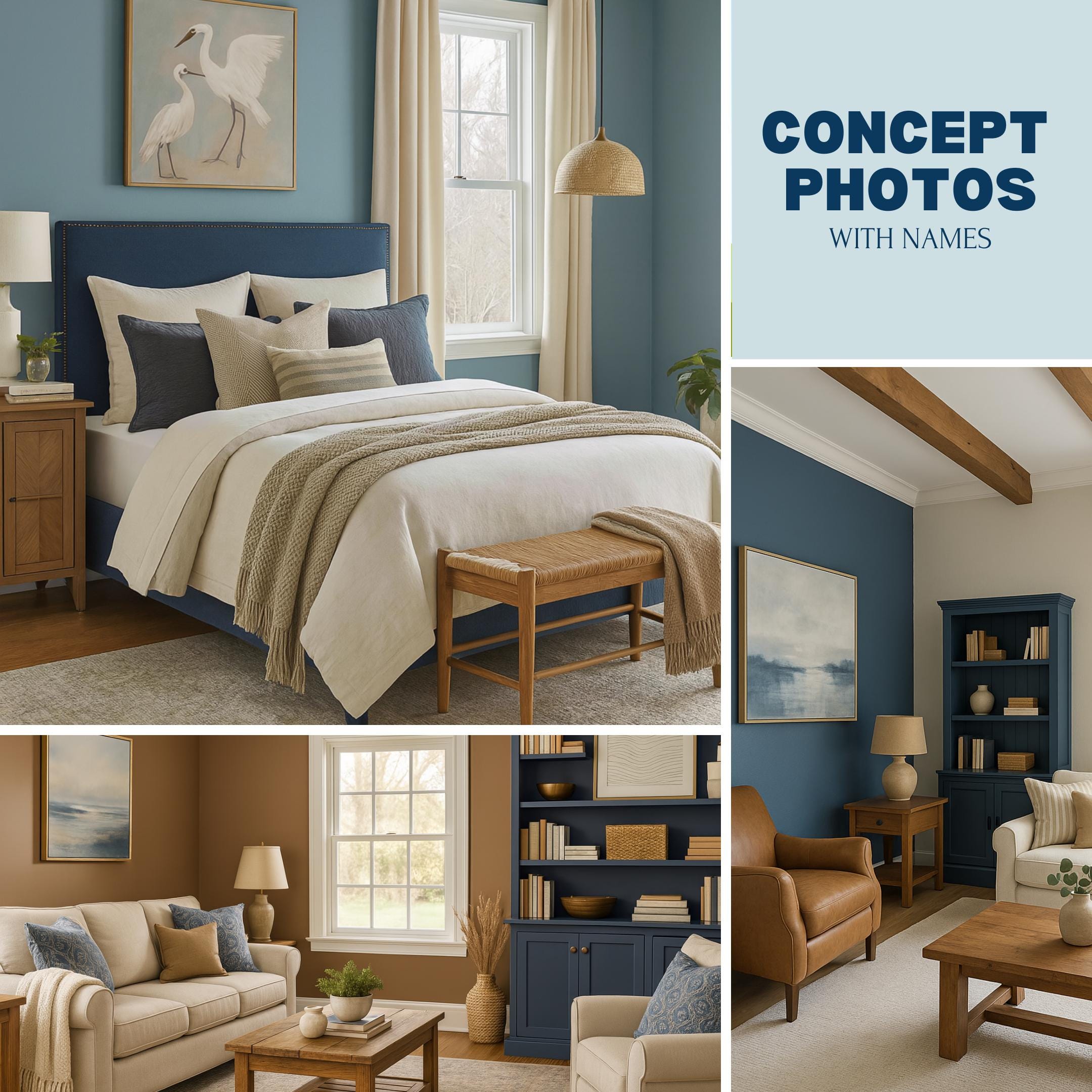 Blue Sherwin Williams Paint Palette: Calming Home Interior Colors ...