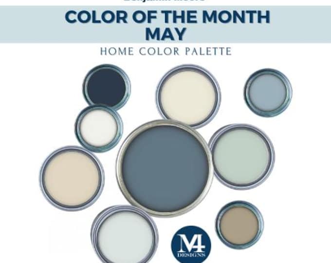 Benjamin Moore WYTHE BLUE Color Palettes, Coastal Color Scheme, Wythe ...