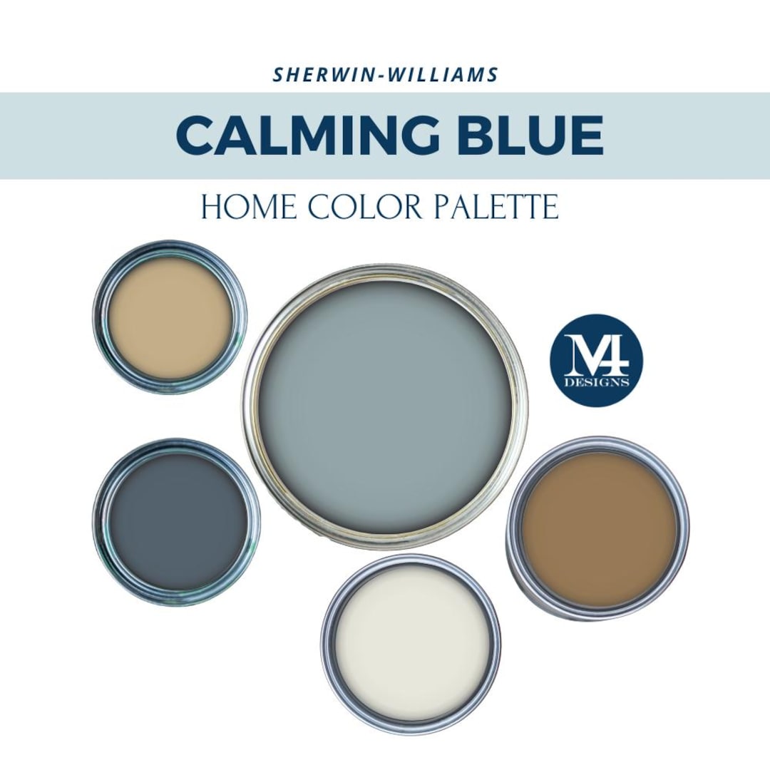Blue Sherwin Williams Paint Palette: Calming Home Interior Colors ...
