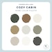 Cozy Cabin Paint Palette: 9 Sherwin Williams Colors (digital Download ...
