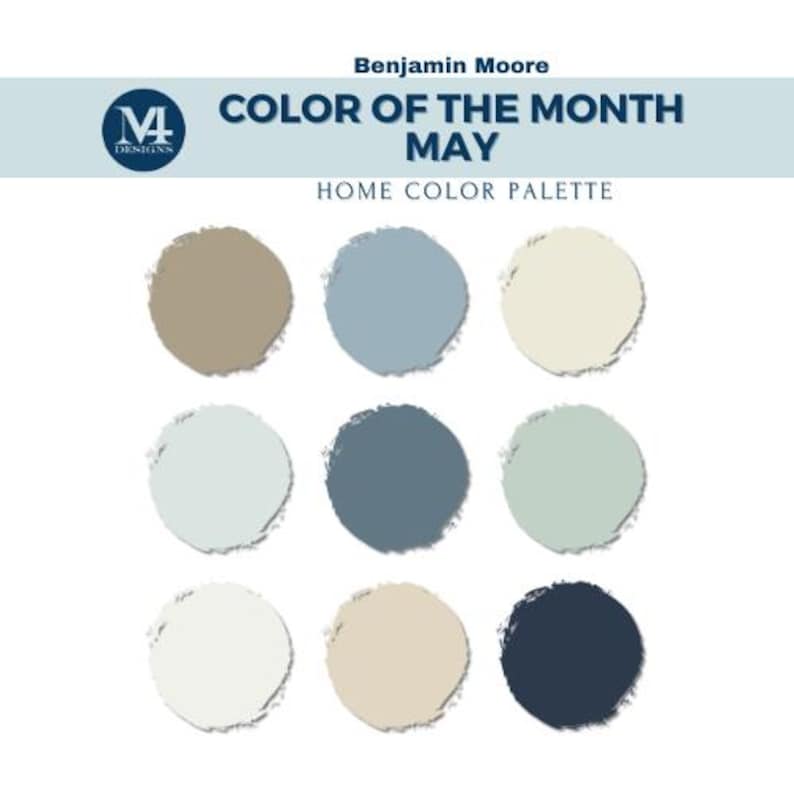 Whole House Color Palette Blue Color Palette for Interior Paint Palette ...
