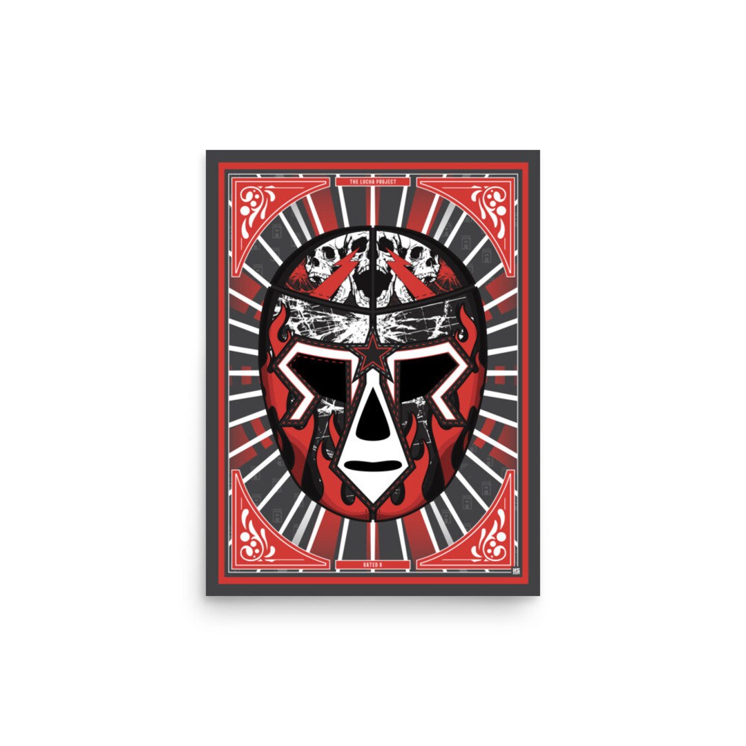 The "rated-r Superstar" Edge Lucha Libre Mask Art Print: Wrestling ...