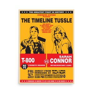 The Timeline Tussle Parody Fight Poster - Etsy