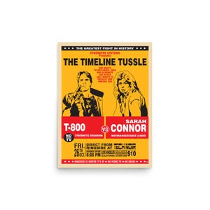 The Timeline Tussle Parody Fight Poster - Etsy
