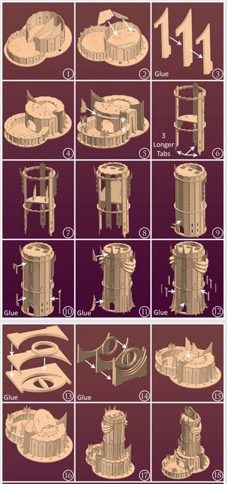 Lord of the Rings Sauron Tower Dice Tower Digital Plans - Dungeons and ...