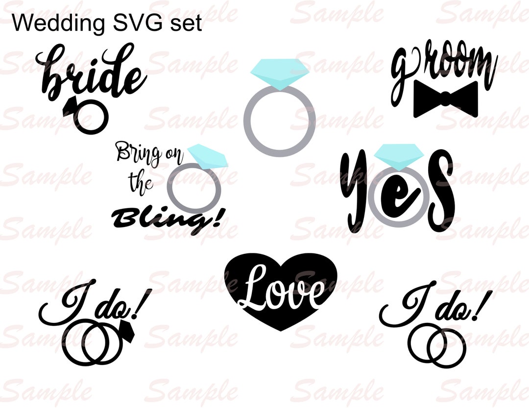 Wedding SVG Set - Etsy