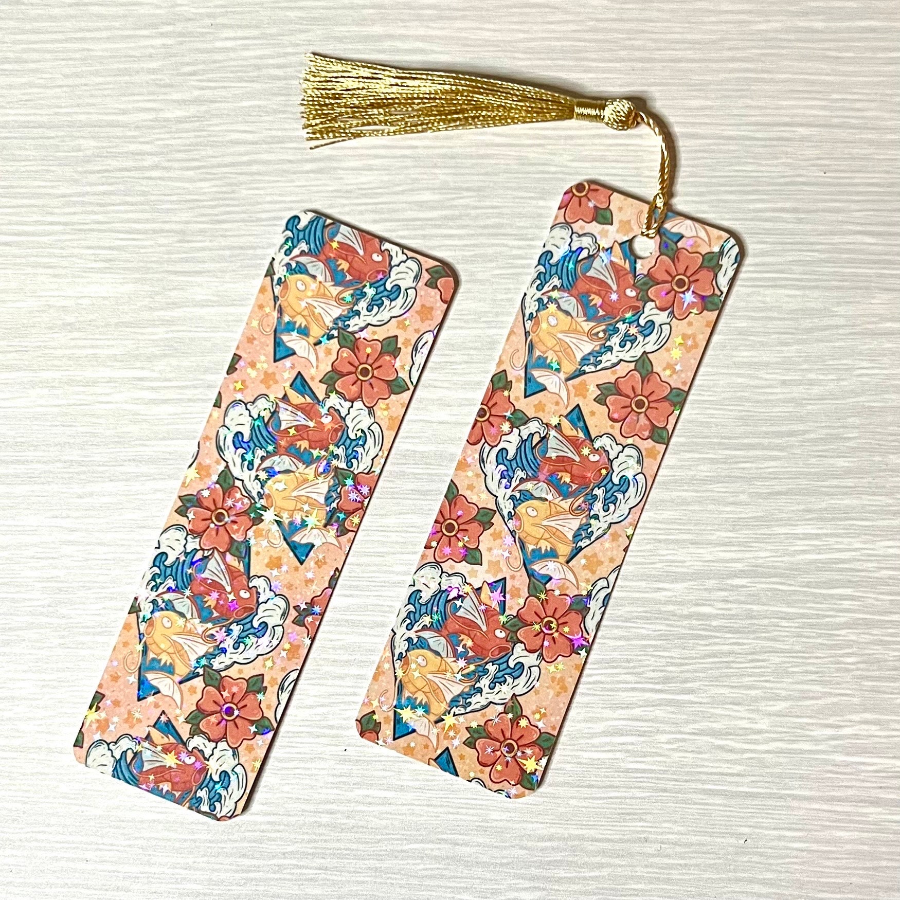 Koi Fish Pocket Monster Rainbow Sparkle Bookmark *choose With or ...