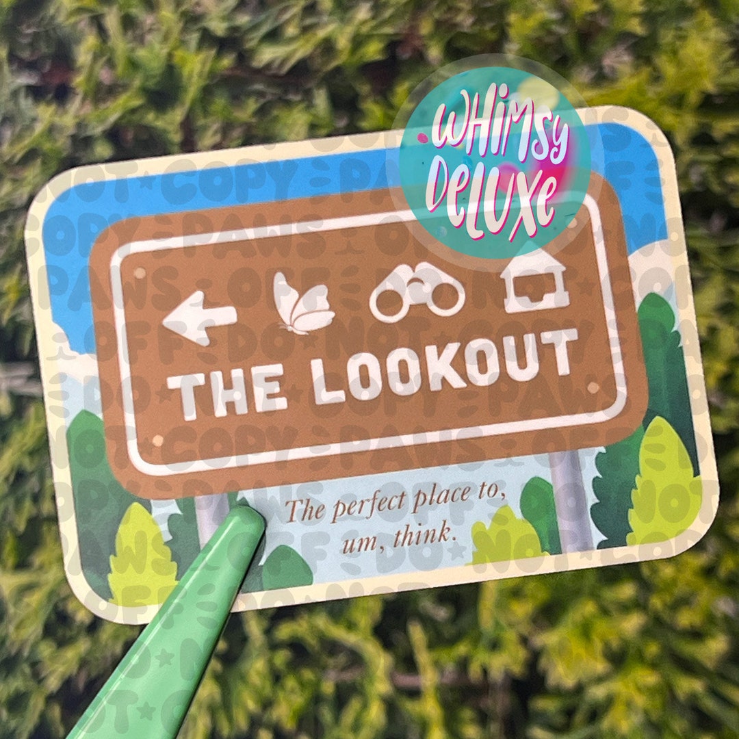 The Lookout Sign Vinyl Sticker Perfect Place to Um Think Waterproof ...