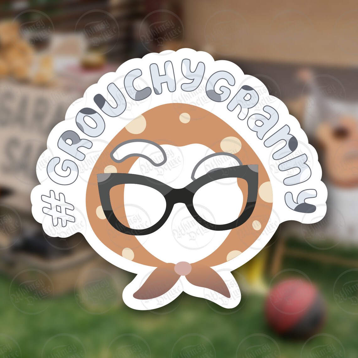Grouchy Granny Gladys Sticker Muffin Heeler Waterproof - Etsy
