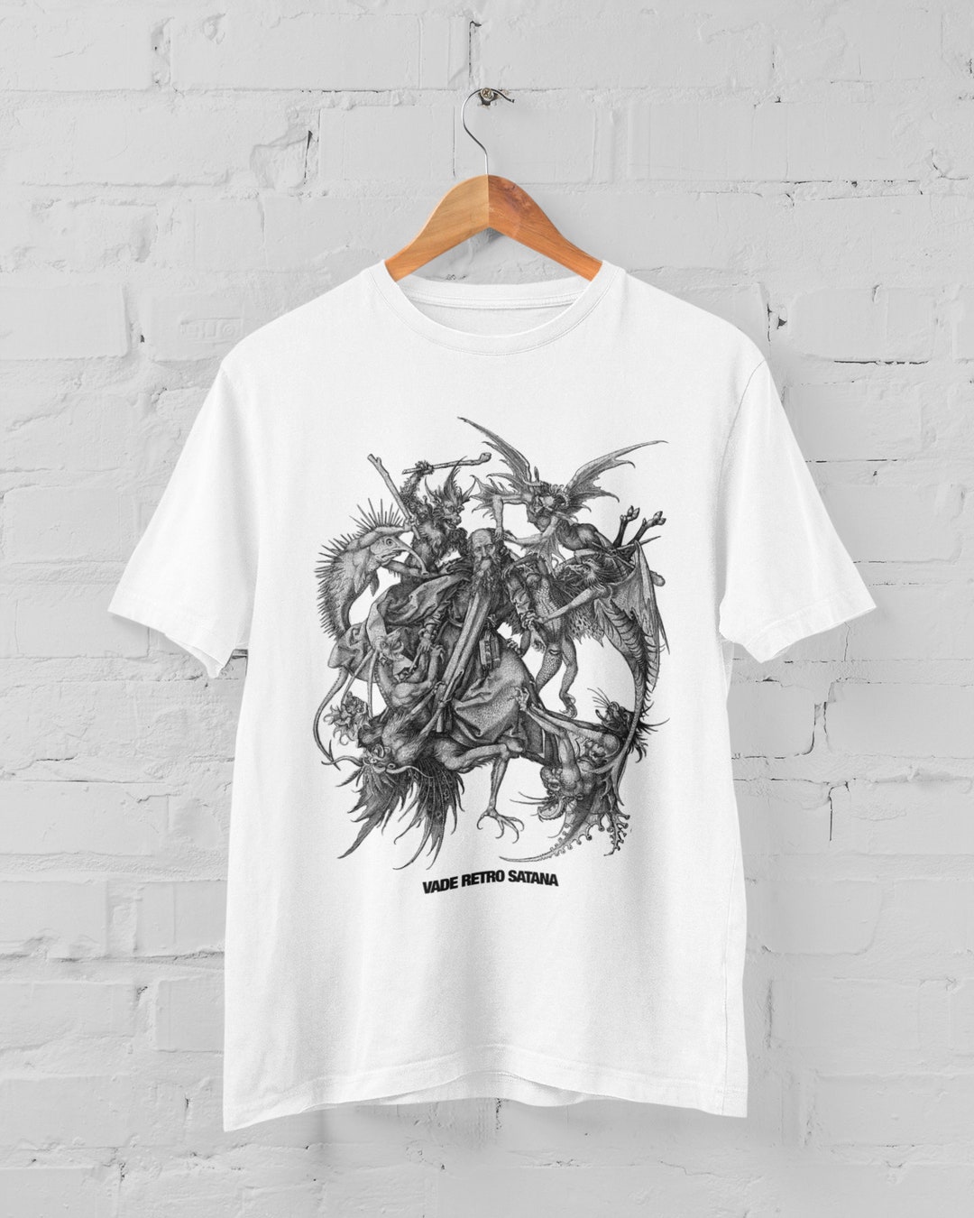 St. Anthony Vade Retro Satana Catholic Tee - Etsy