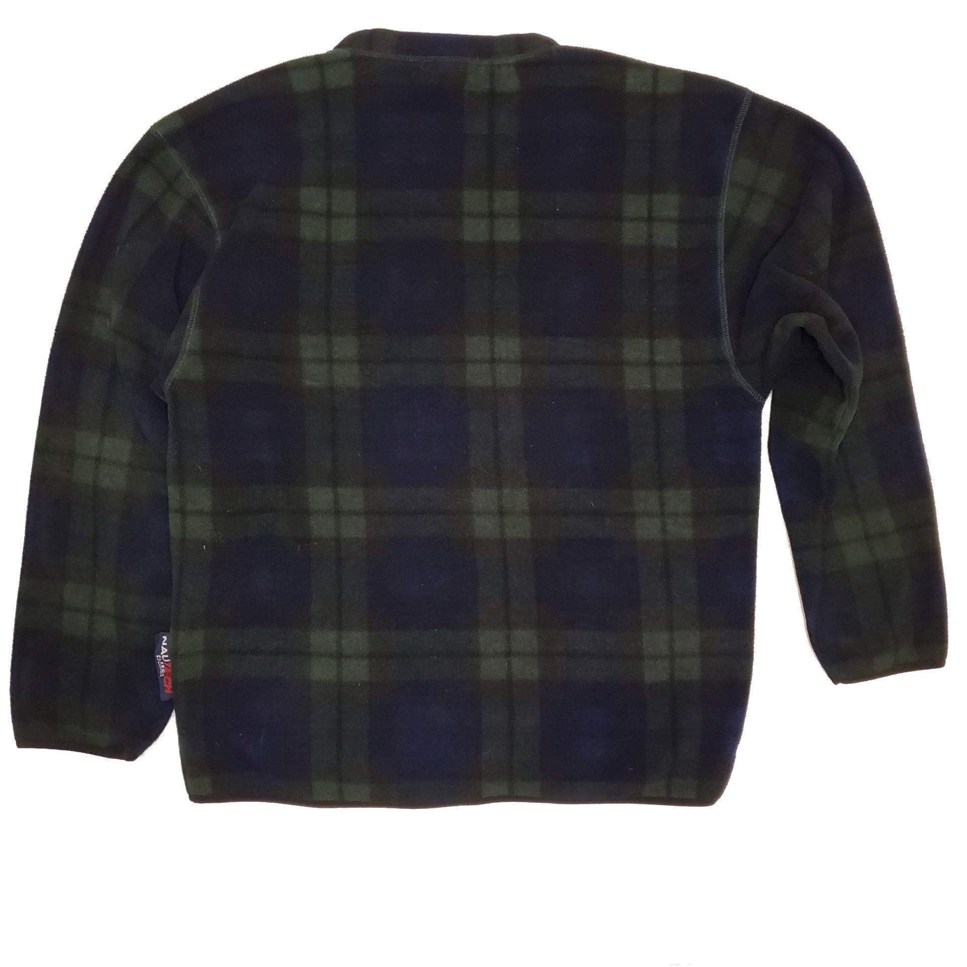 Vintage 90's Nautica Plaid Fleece Crew Neck Sweatshirt / Nautech - Etsy