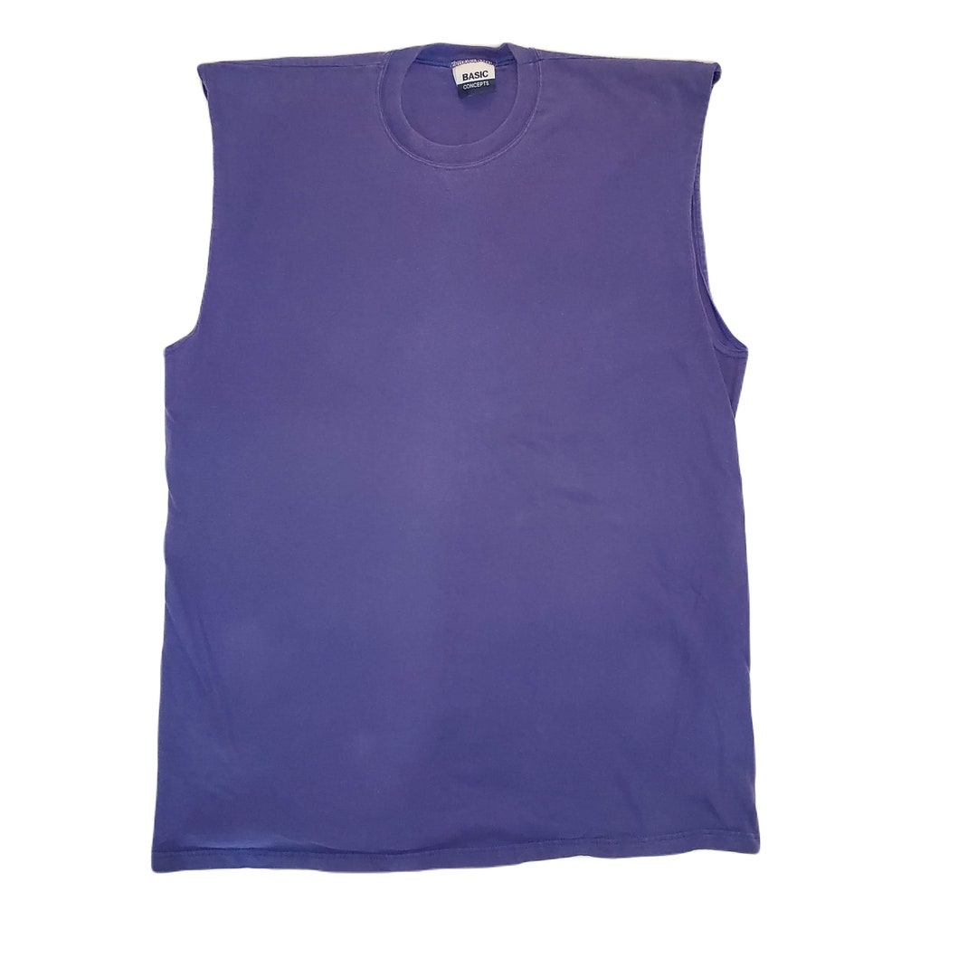 90s Blank Purple Basic Concepts Muscle Tee/tank / Men's XL - Etsy