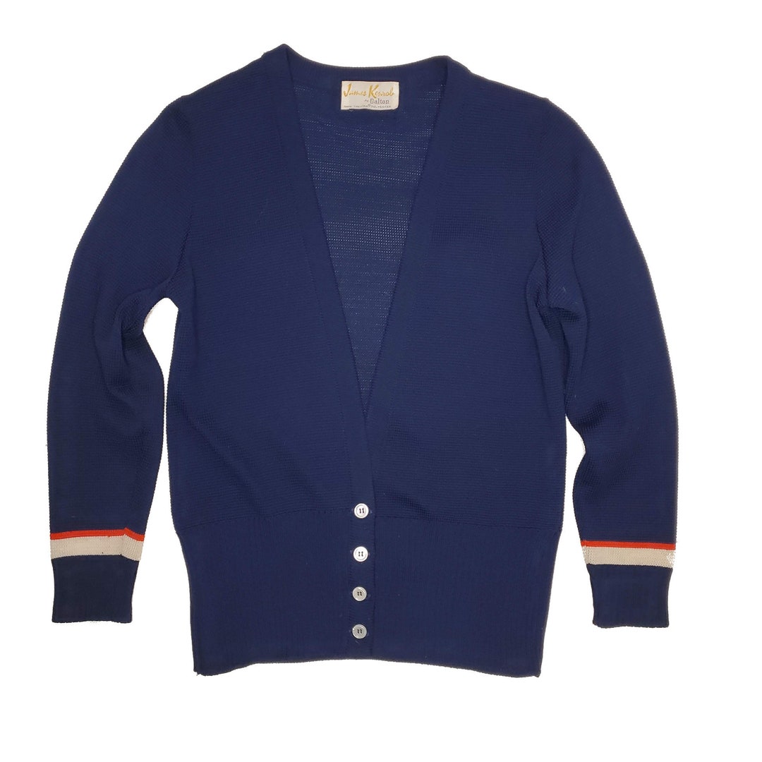 Vintage 70's James Kenrob Deep V Cardigan / Women's Small / Preppy - Etsy
