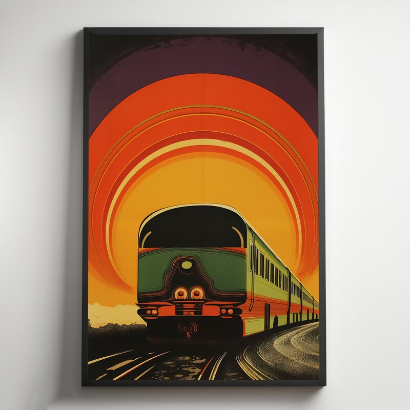 Train Poster - Etsy
