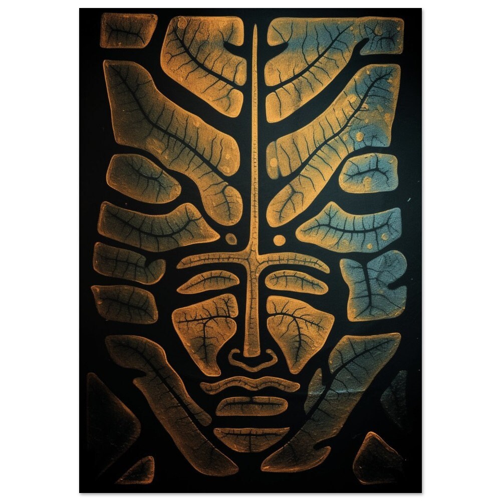 Tree Man Poster, Leaf Face Native Shaman, Leaf Spirit Tree, Oak King ...