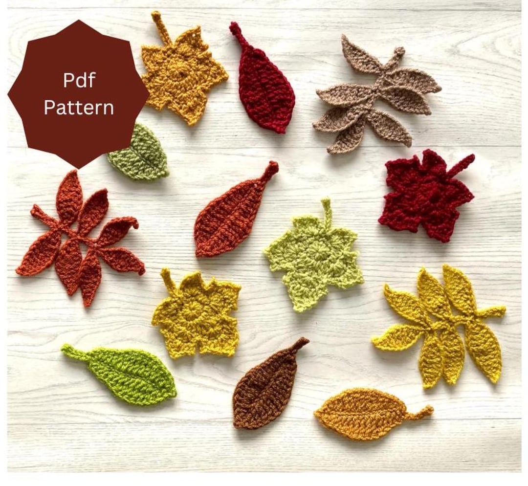 Autumn Leaves | Fall Leaves | Crochet PDF Pattern | Applique | Home ...