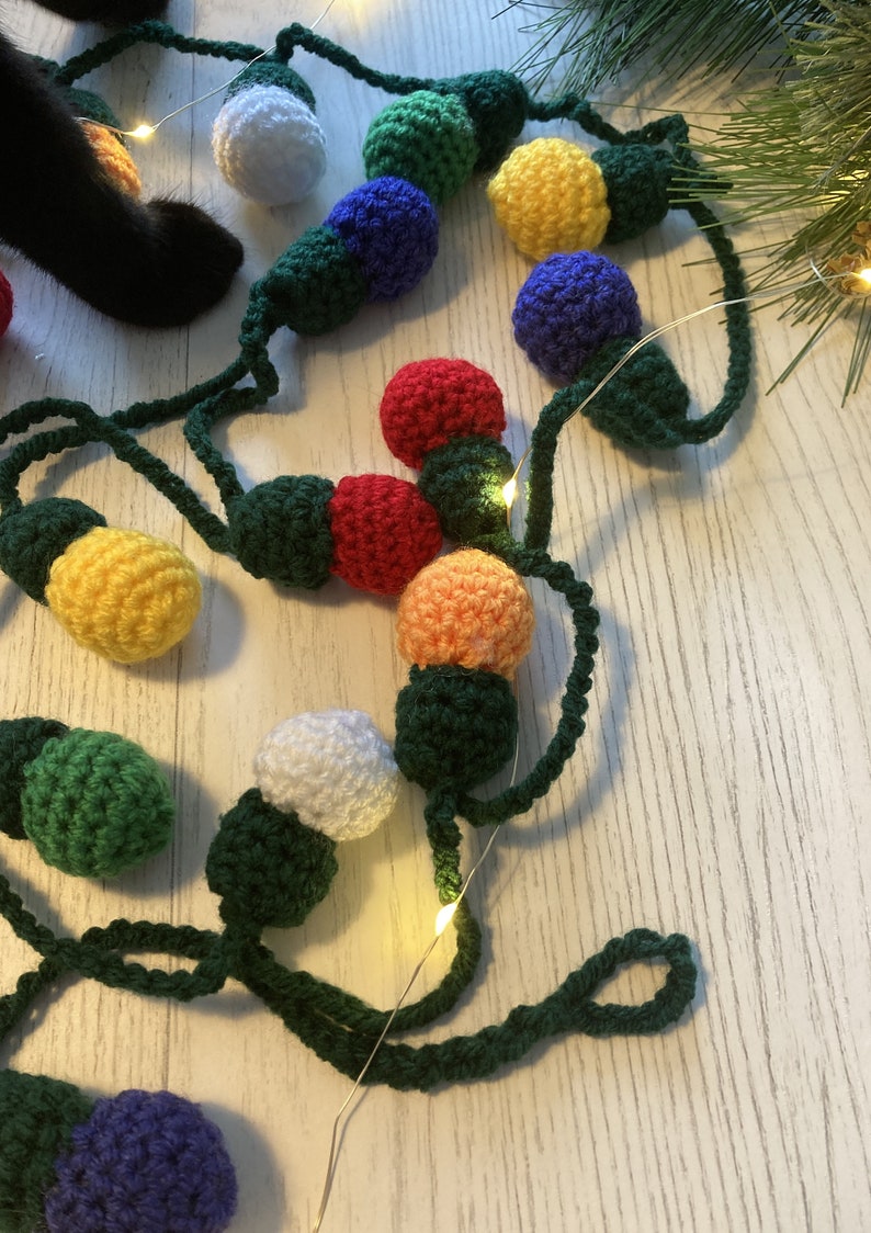 Crochet Christmas Lights String Lights Christmas Light Garland Holiday ...