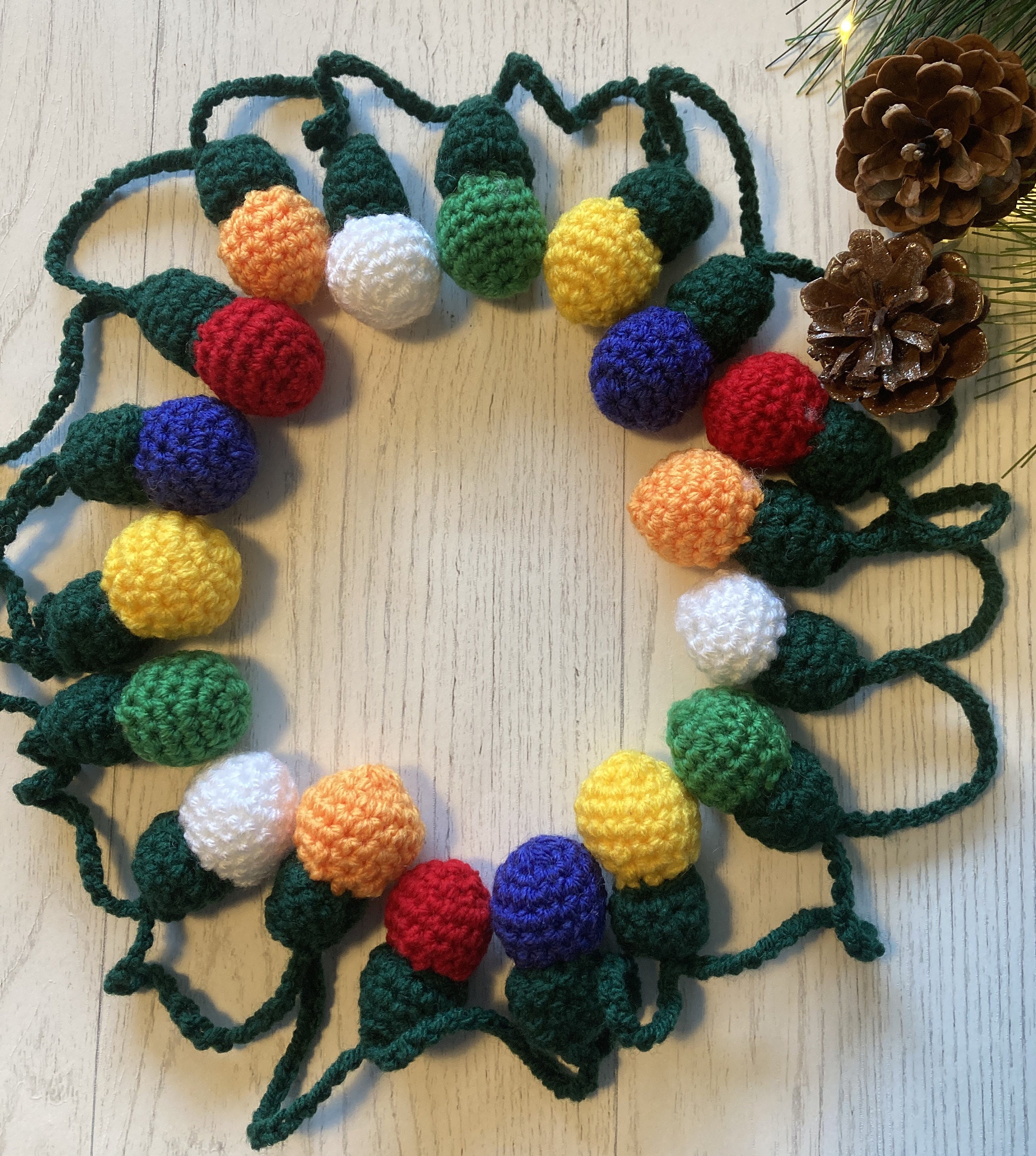 Crochet Christmas Lights | String Lights | Christmas Light Garland ...