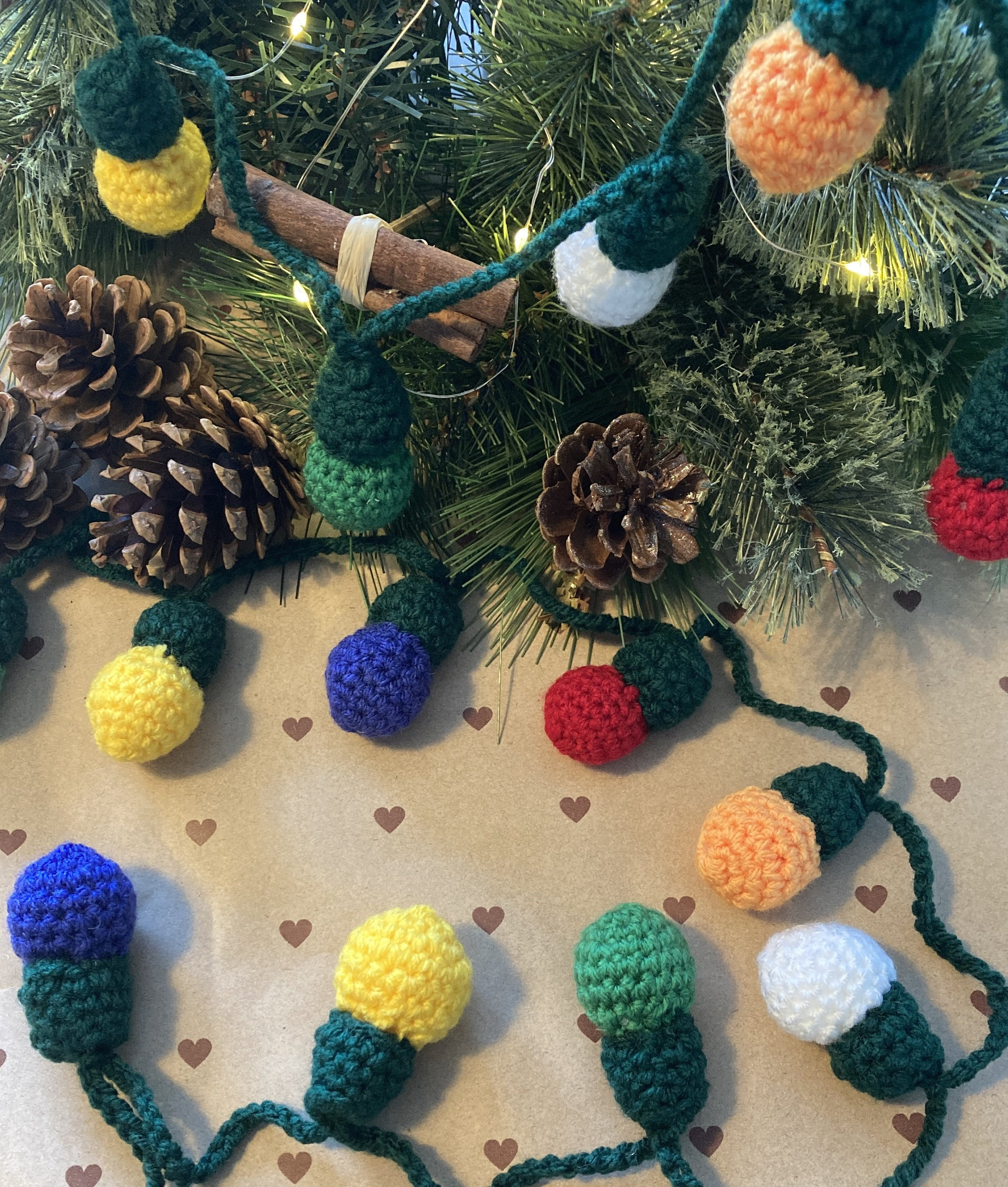 Crochet Christmas Lights | String Lights | Christmas Light Garland ...