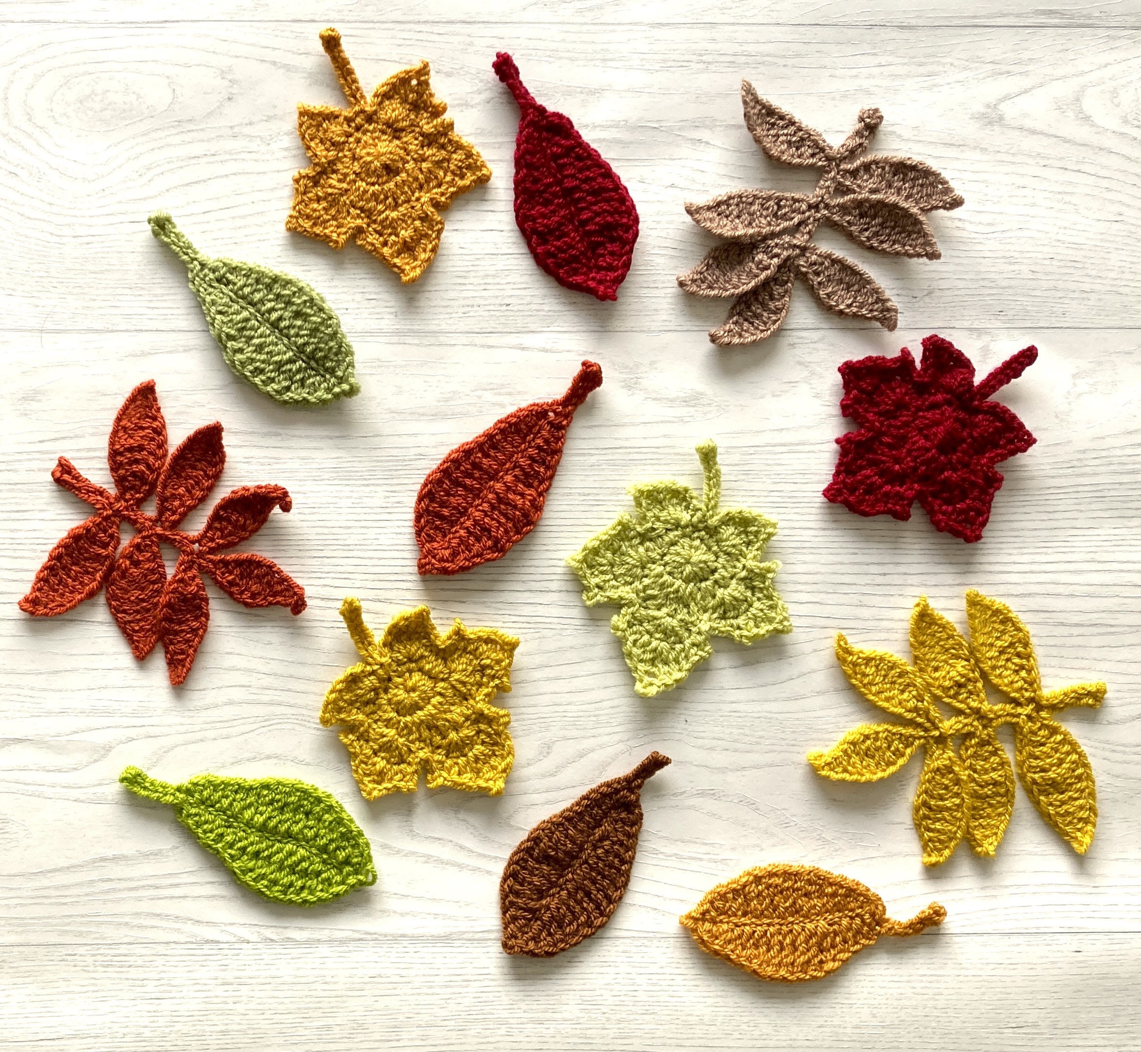 Autumn Leaves | Fall Leaves | Crochet PDF Pattern | Applique | Home ...