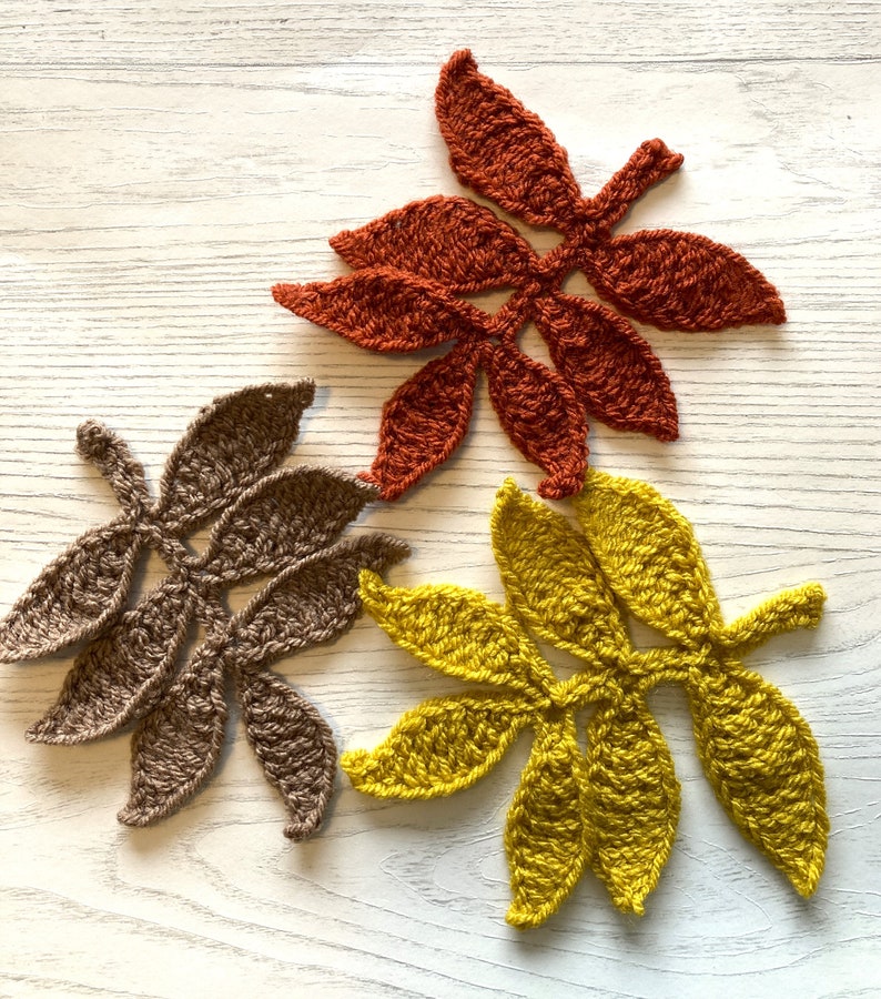 Autumn Leaves | Fall Leaves | Crochet PDF Pattern | Applique | Home ...